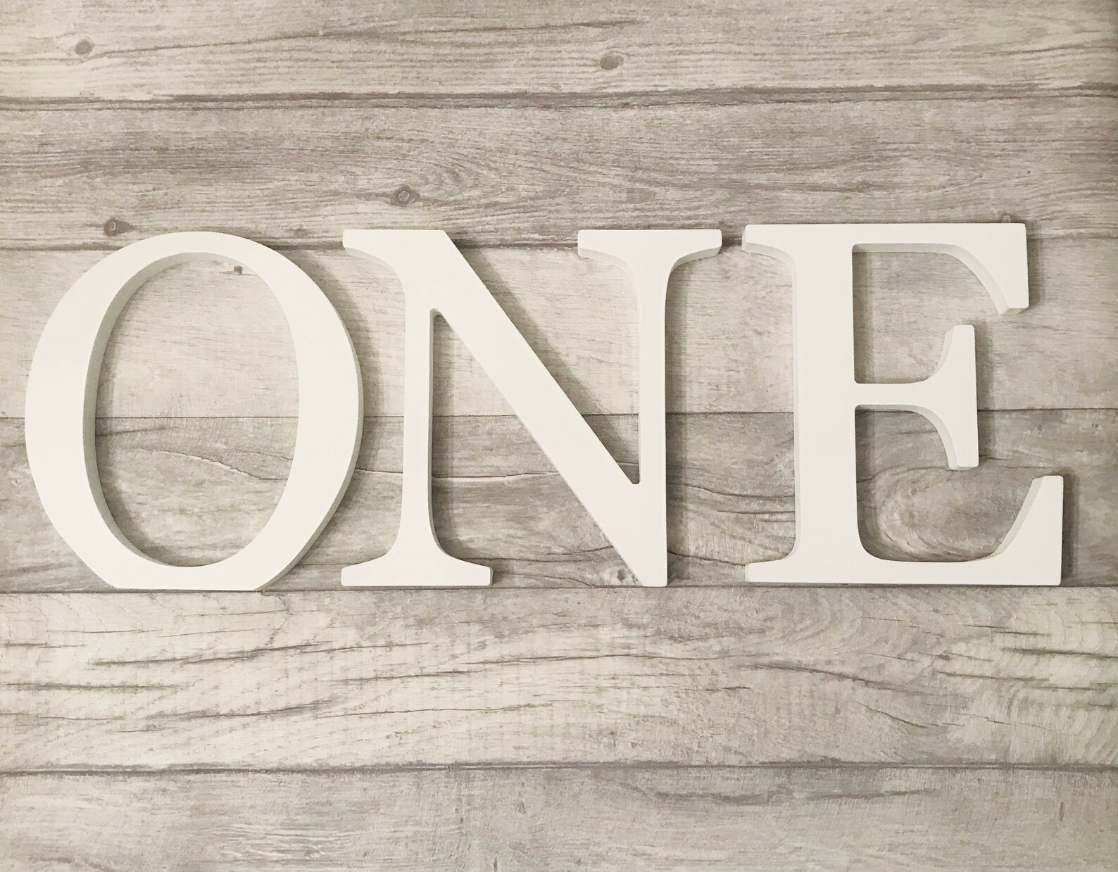 Large Wooden One Painted 1st Birthday Sign One Photo Prop | Etsy