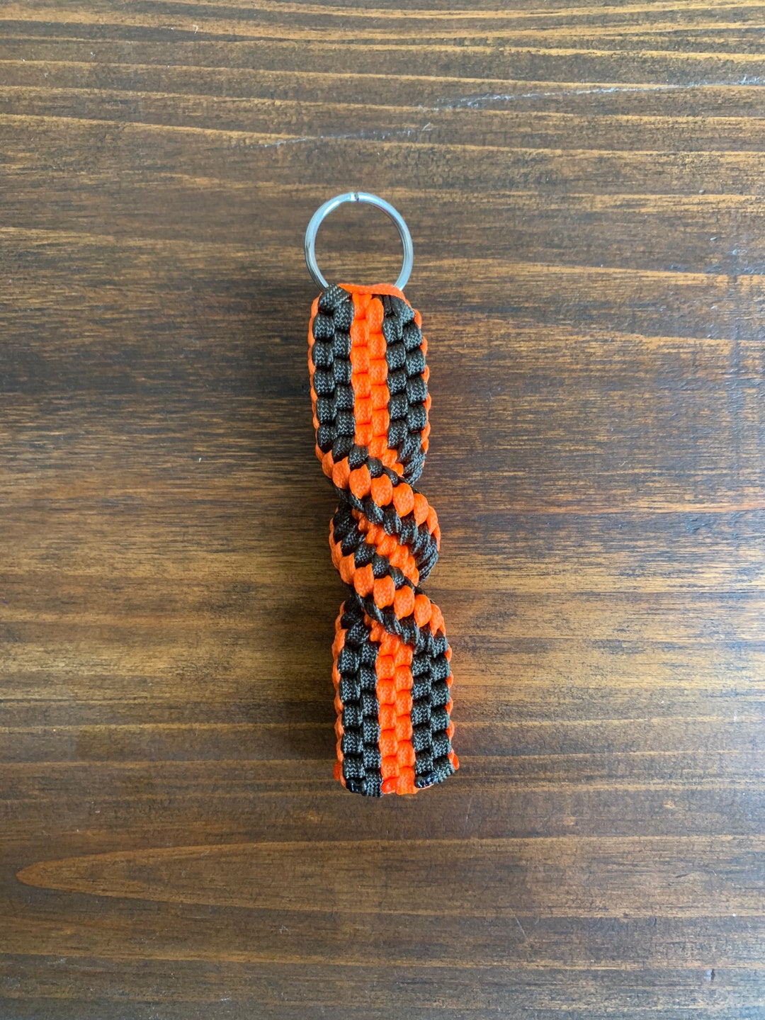 4-string Orange & Brown Brick/twist Paracord Keychain - Etsy