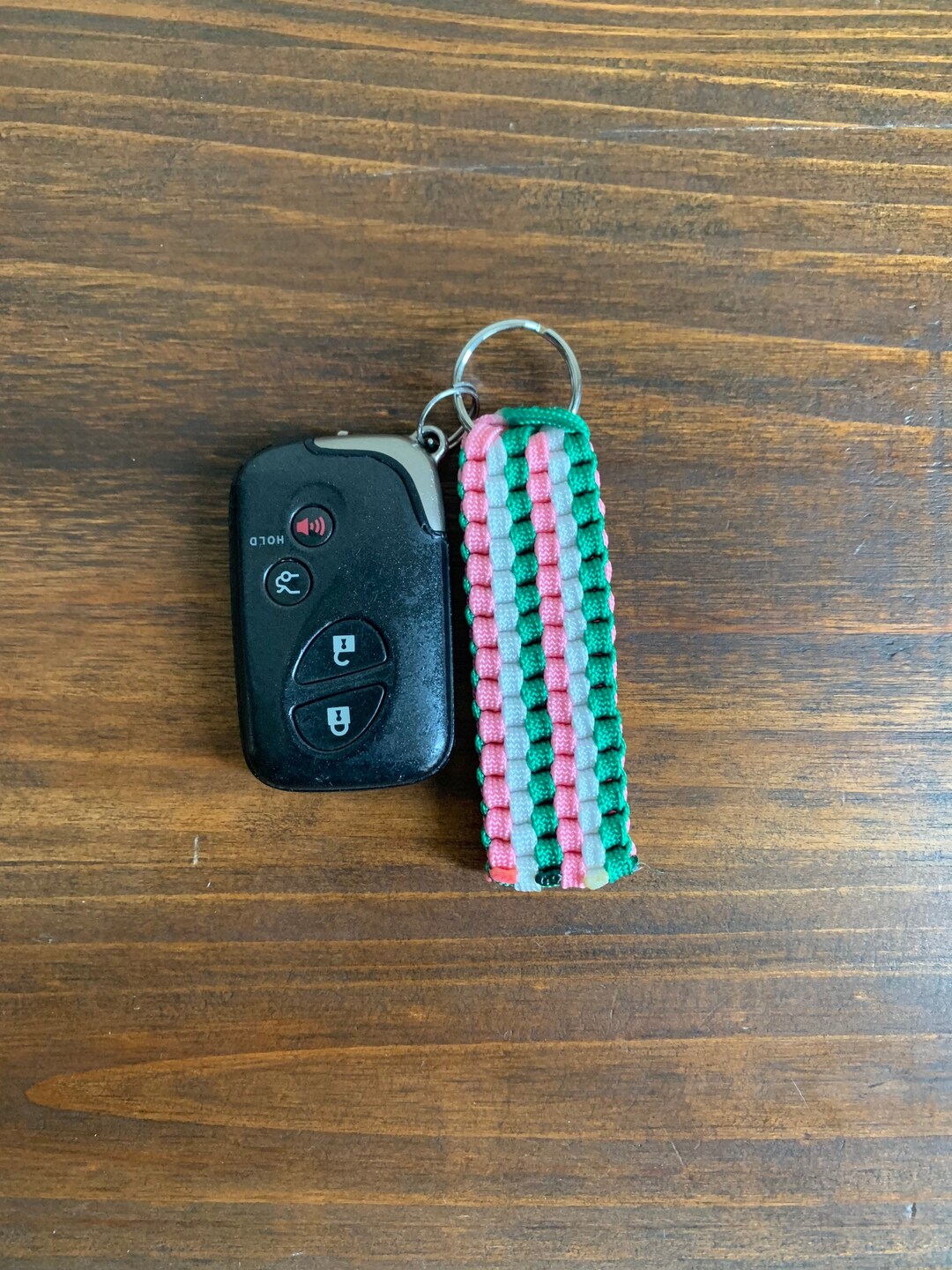 4-string Pink, Green & White Brick Pinstripe Keychain AKA Sorority AKA ...