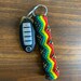 6-string Rasta Spiral Paracord Keychain Rasta Gifts Rasta Accessories ...