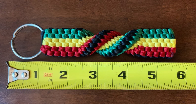 4-string Brick/twist Rasta Paracord Keychain Rasta Gifts | Etsy