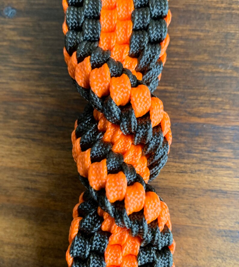 4-string Orange & Brown Brick/twist Paracord Keychain - Etsy