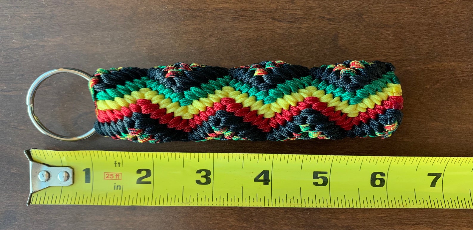 6-string Rasta Zigzag Paracord Keychain Rasta Gifts Rasta - Etsy