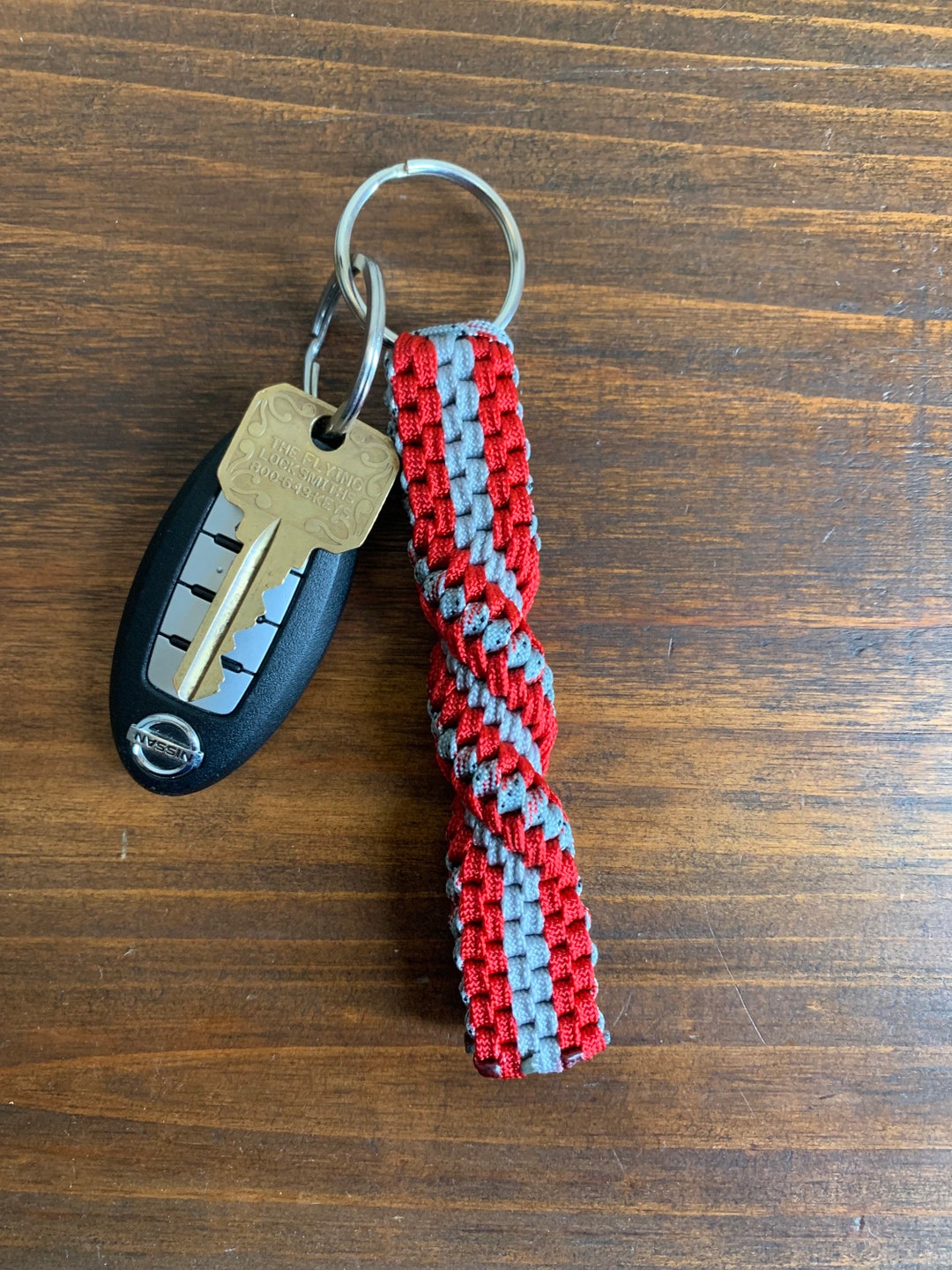 4-String Scarlet & Gray Brick/Twist Paracord Keychain Ohio State ...