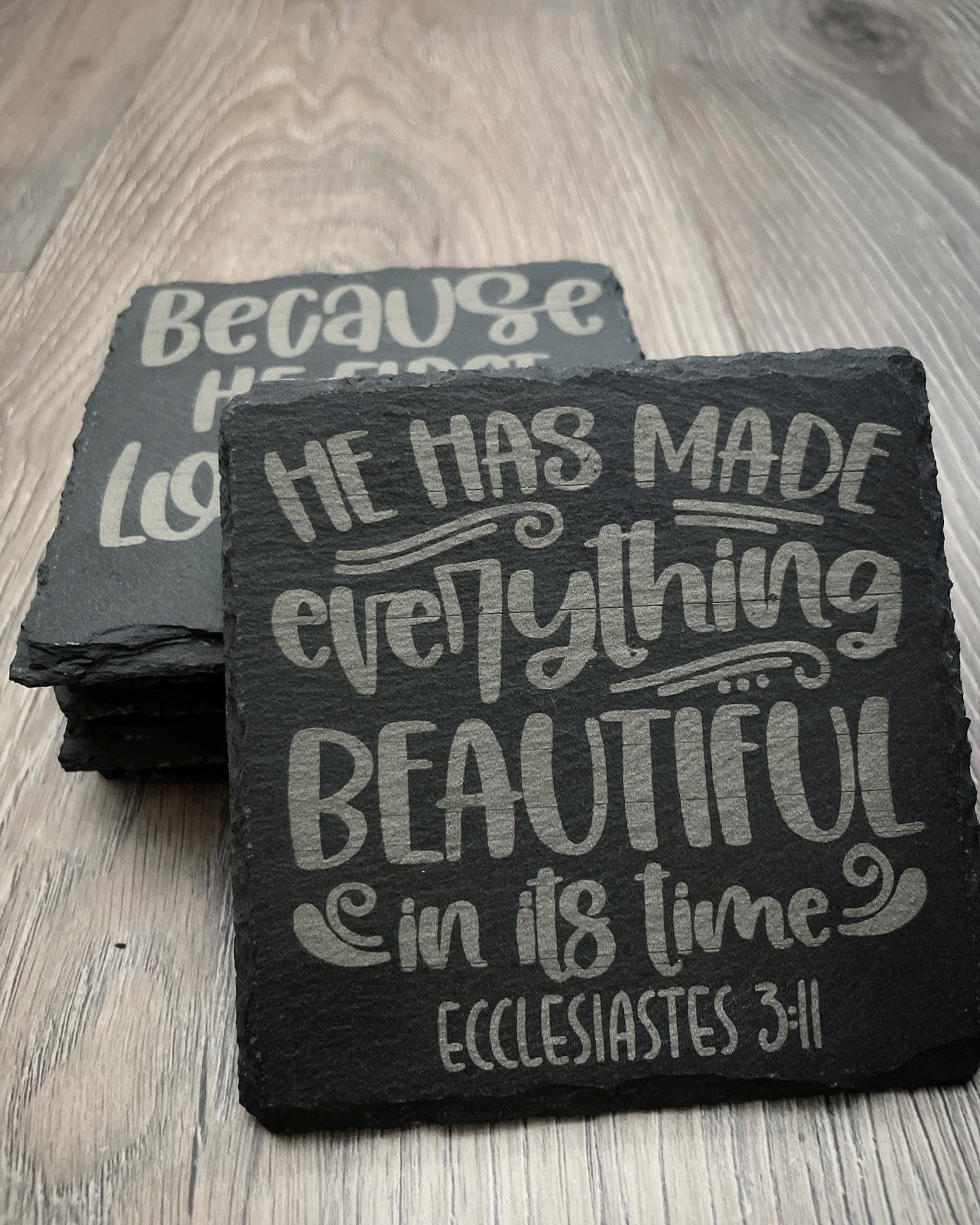 Biblical Scriptures Engraved Stone Coasters - Etsy