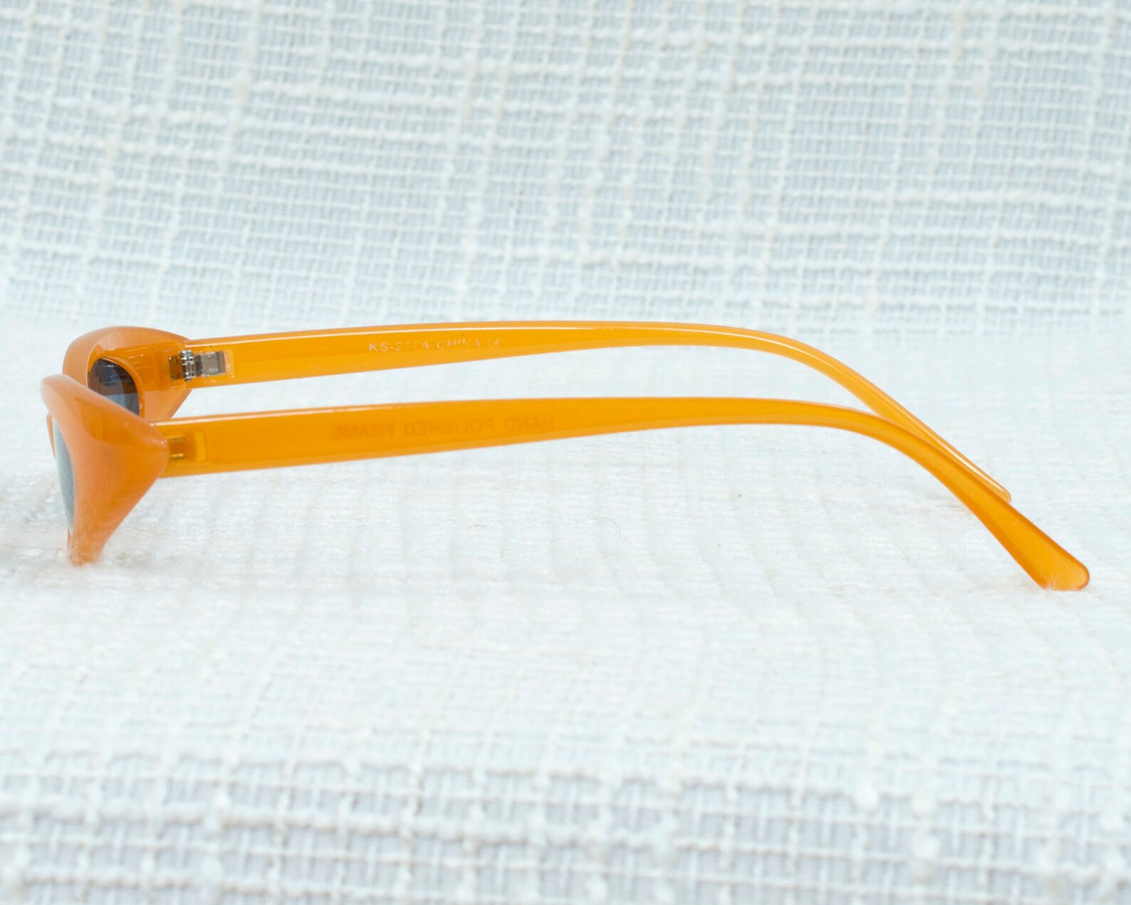 80s Orange Cat Eye Tiny Sunglasses Skinny Narrow Punk Rock Sunglasses ...