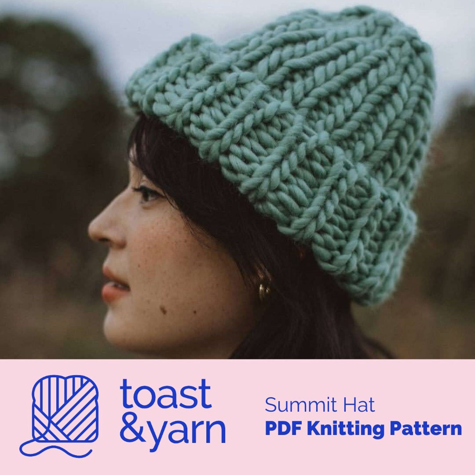 Beginner Friendly Knitting Pattern: Chunky Ribbed Hat Knitting Pattern. Digital PDF Summit Hat ...