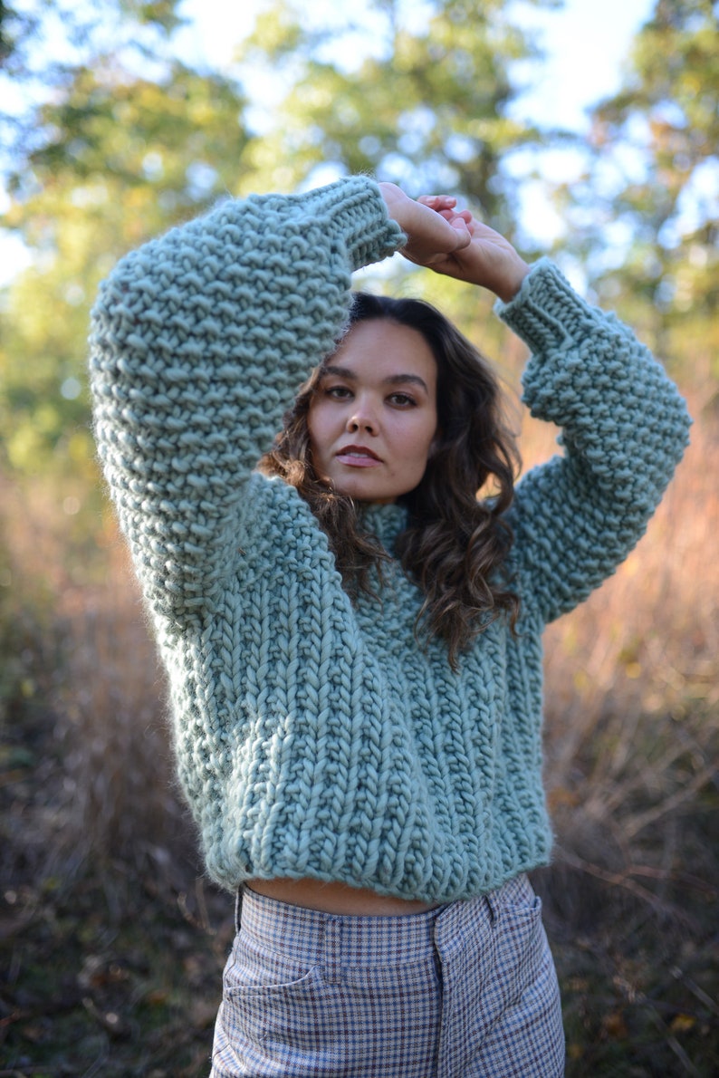 Custom Color Chunky Knit Sweater/ Wool Pullover 16 - Etsy