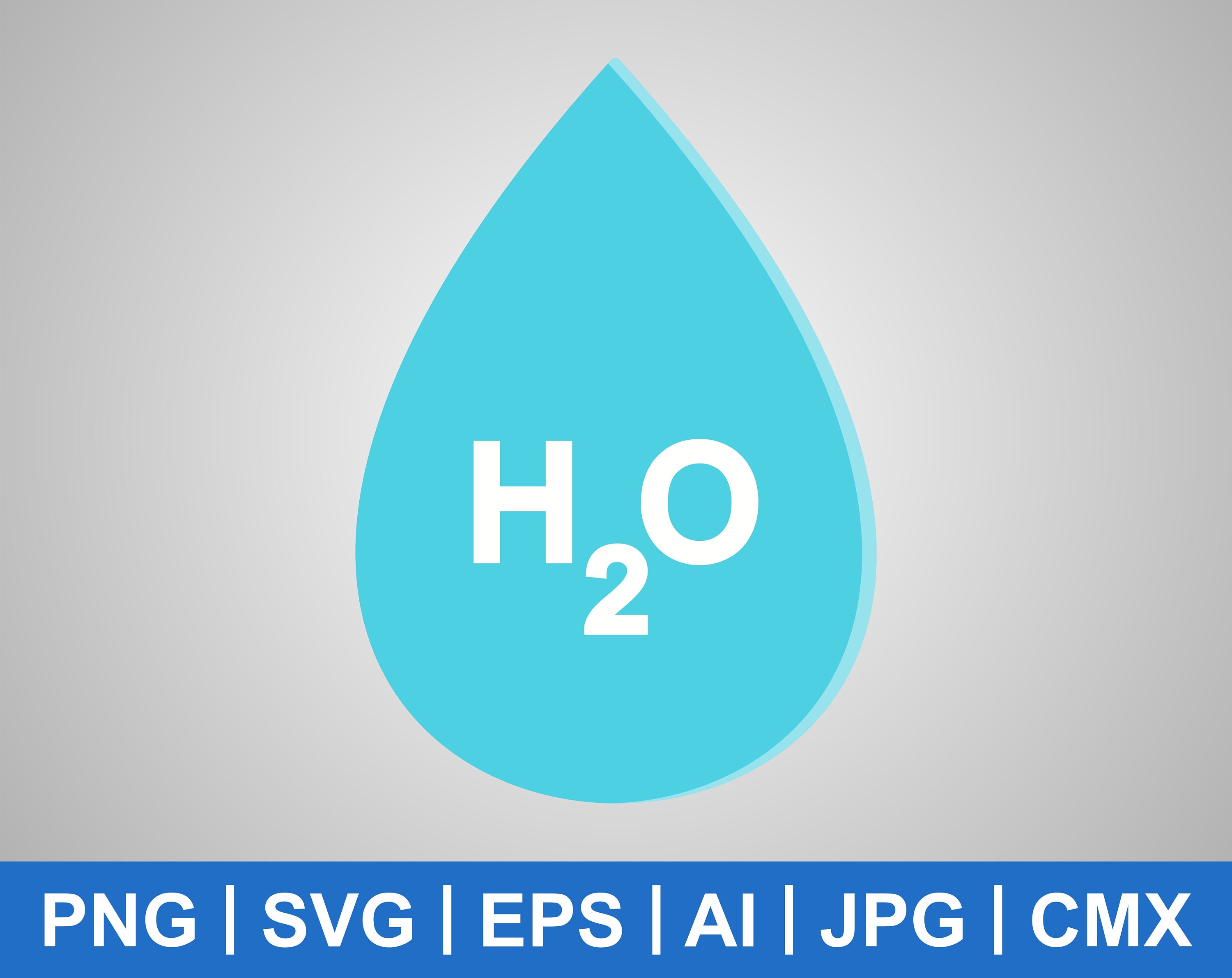 H2O SVG File Instant Digital Download | Etsy