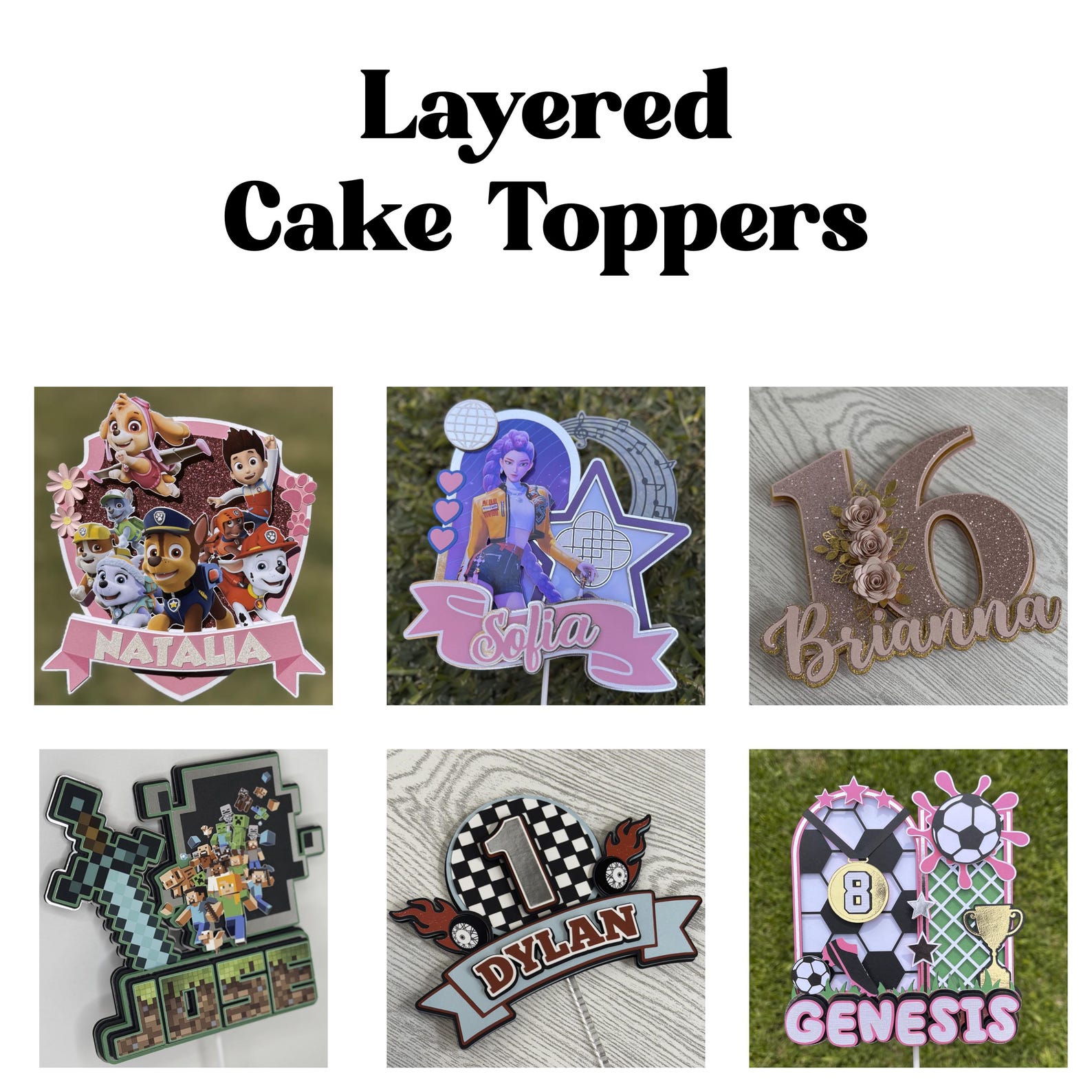 Personalized Cake Toppers - Etsy