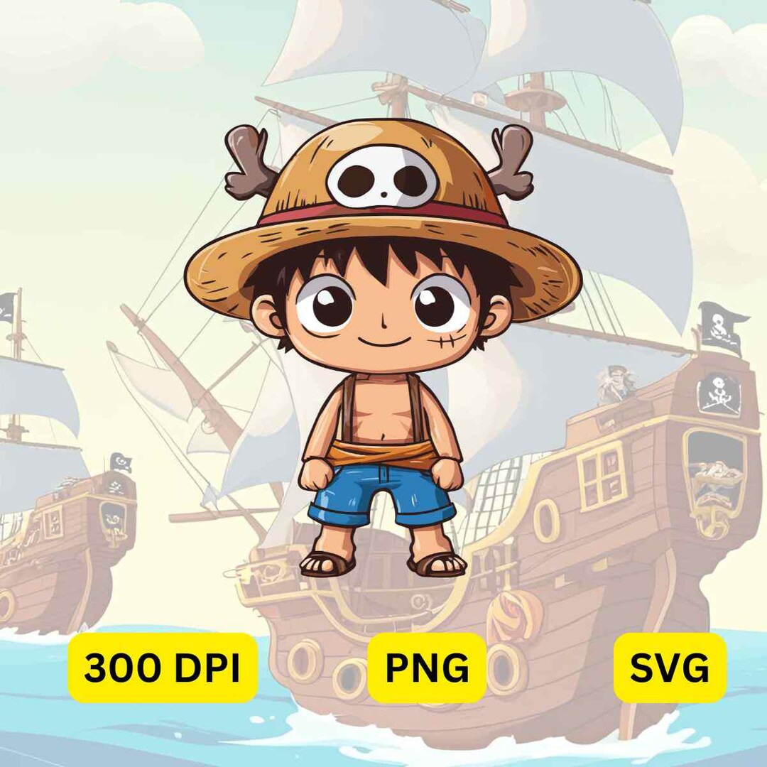 Chibi Pirates Captain 8 PNG Cute Anime Digital Download for Stickers ...