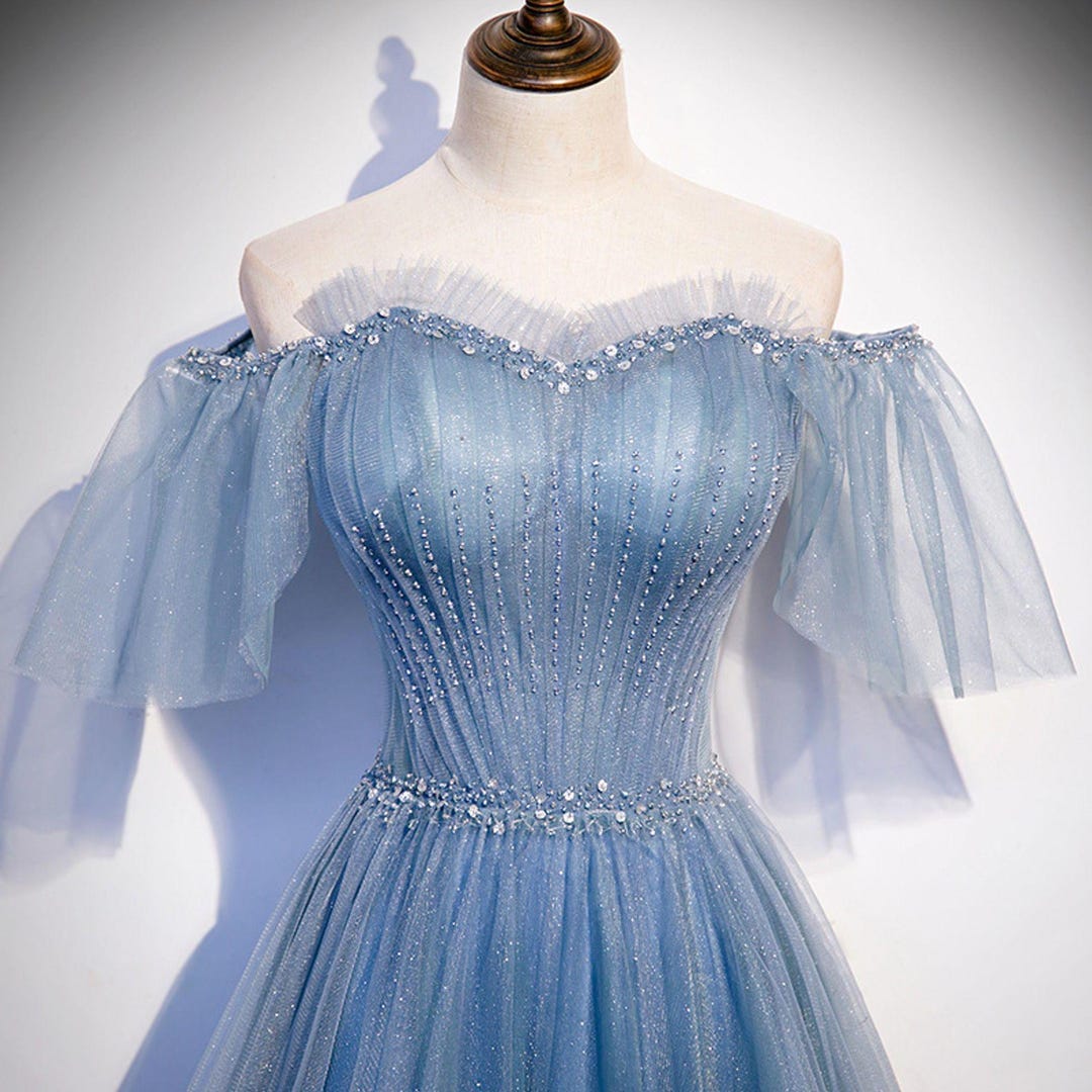 Elegant Bule Prom Dress,formal Evening Gowns,sweetheart Birthday ...