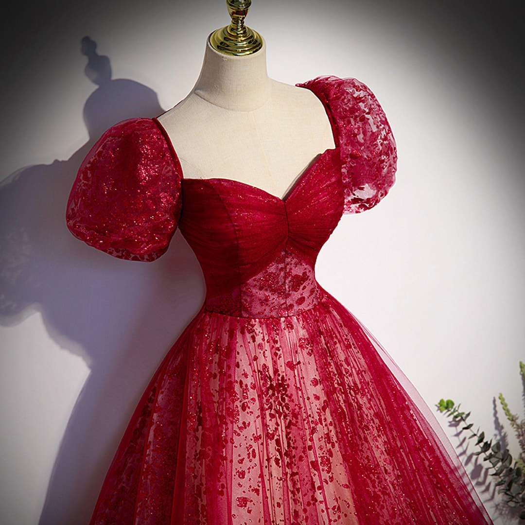 Fantasy Red Princess Prom Dress,evening Gowns,graduation Bridesmaid ...