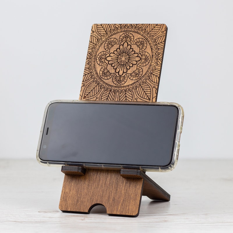 Porta celular de madera - Etsy México