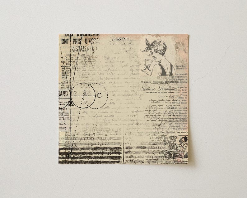 Old News 12 X 12 Digital Paper Pack for Collage - Junk Journals ...
