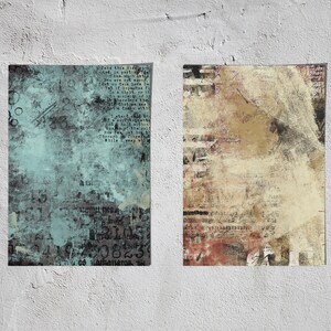 Nevermore Grunge Digital Paper Pack, Collage Paper, Scrapbook Paper ...