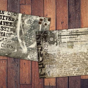 Sideways Digital Paper Pack -- Printable Papers -- Collage Paper ...