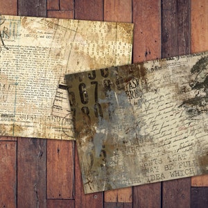 Sideways Digital Paper Pack -- Printable Papers -- Collage Paper ...