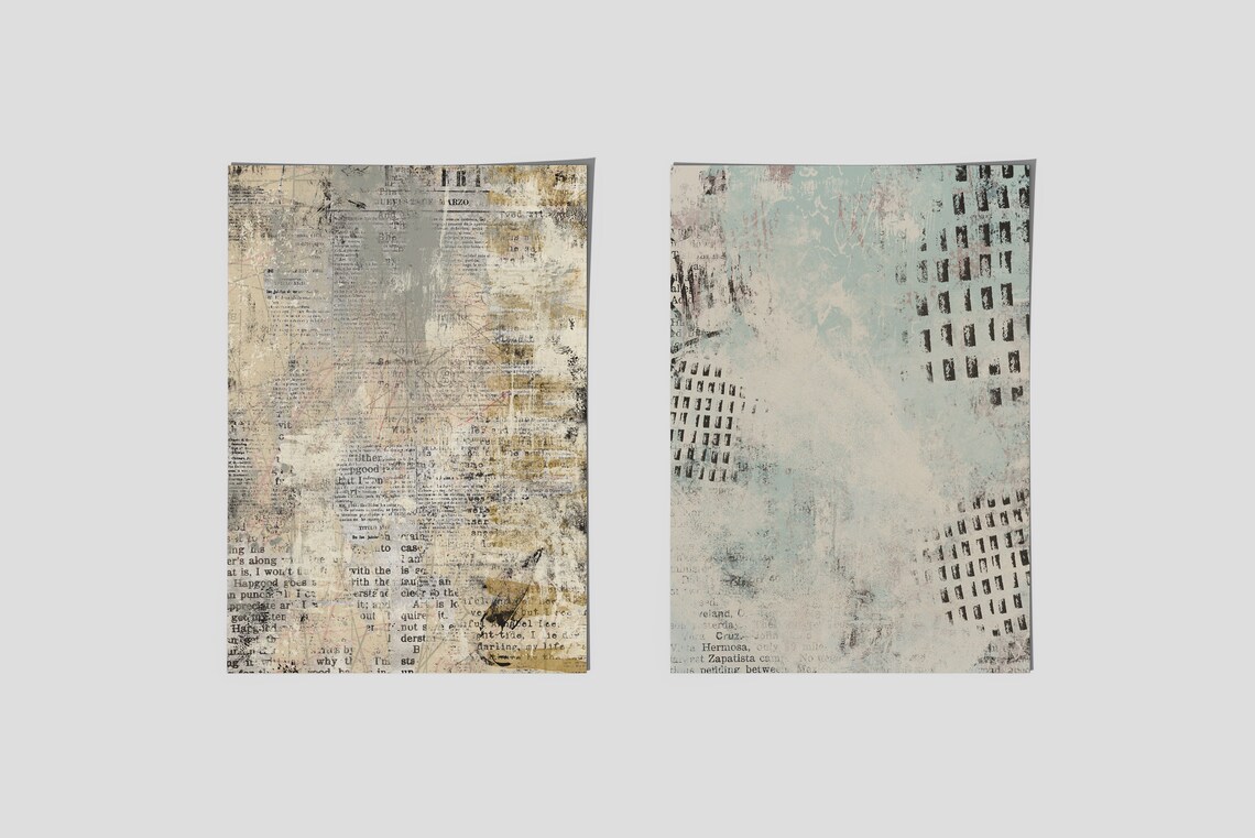 Patchwork Digital Paper Pack Printable Papers Collage | Etsy