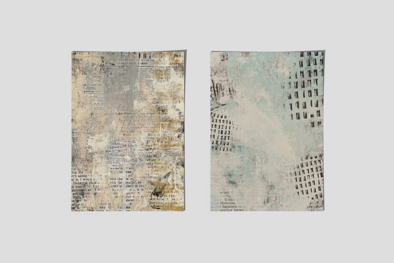 Patchwork Digital Paper Pack Printable Papers Collage | Etsy