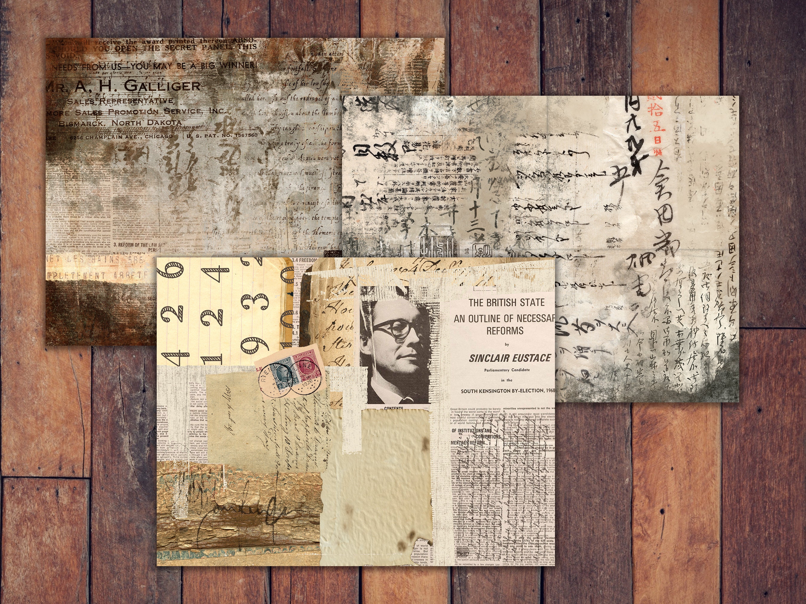 Reimagine Digital Paper Pack Scrapbook Paper Collage Paper Printable ...