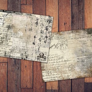 Sideways Digital Paper Pack -- Printable Papers -- Collage Paper ...