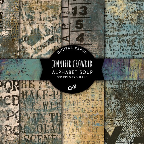 Alphabet Soup Digital Paper Pack Printable Papers - Etsy