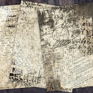 Vintage Typewriter Digital Paper -- Collage Paper -- Scrapbook Paper ...