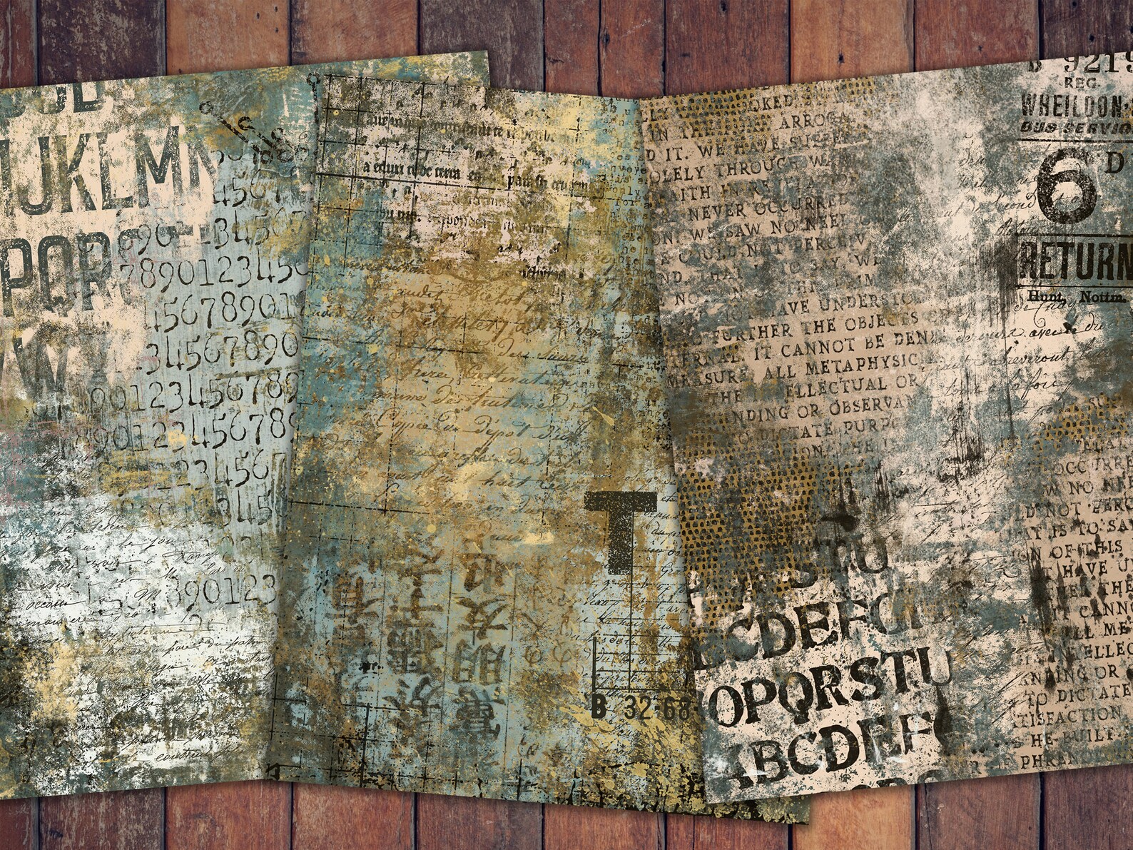 Alphabet Soup 8.5 X 11 Inch Borderless Prints -- Collage Paper -- Junk ...