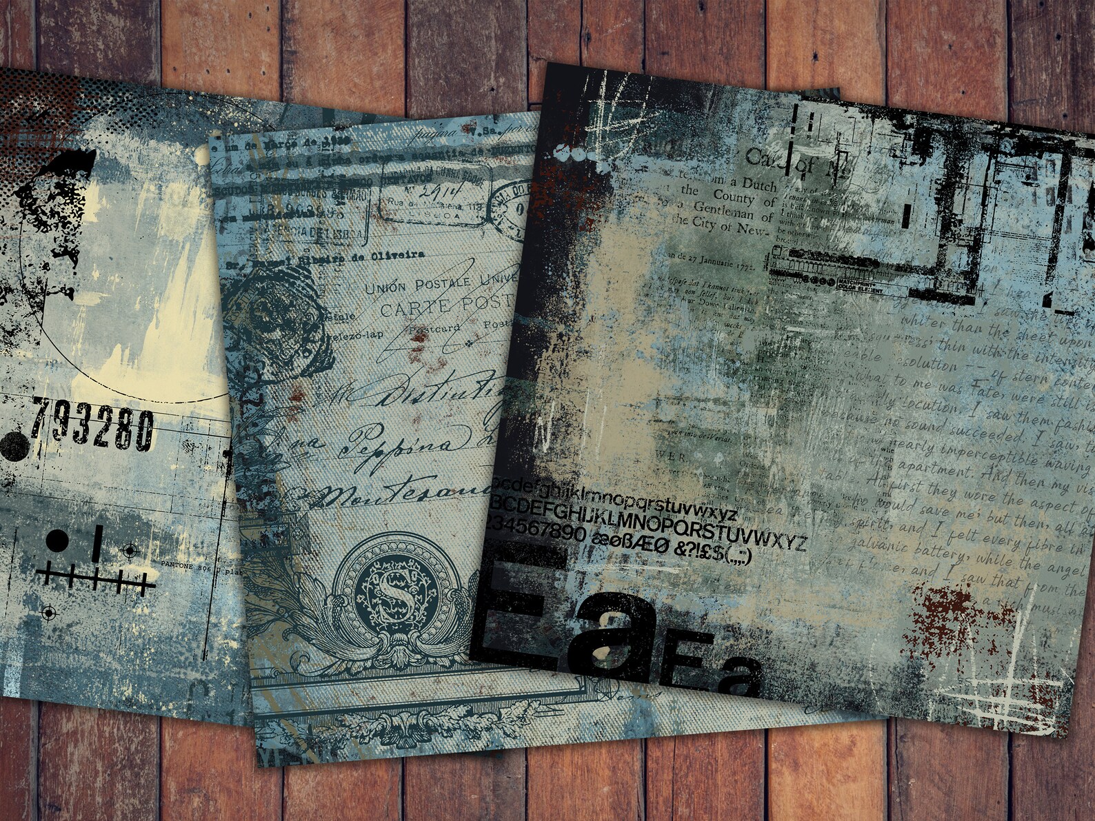 Subway Station Grunge Digital Paper Pack, Collage Paper, Scrapbook ...