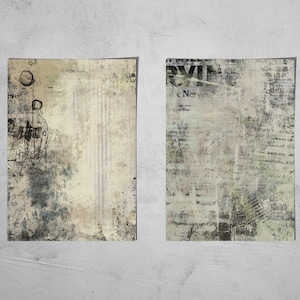 Letters and Numbers Digital Paper Pack, Collage Paper, Grunge Digital ...