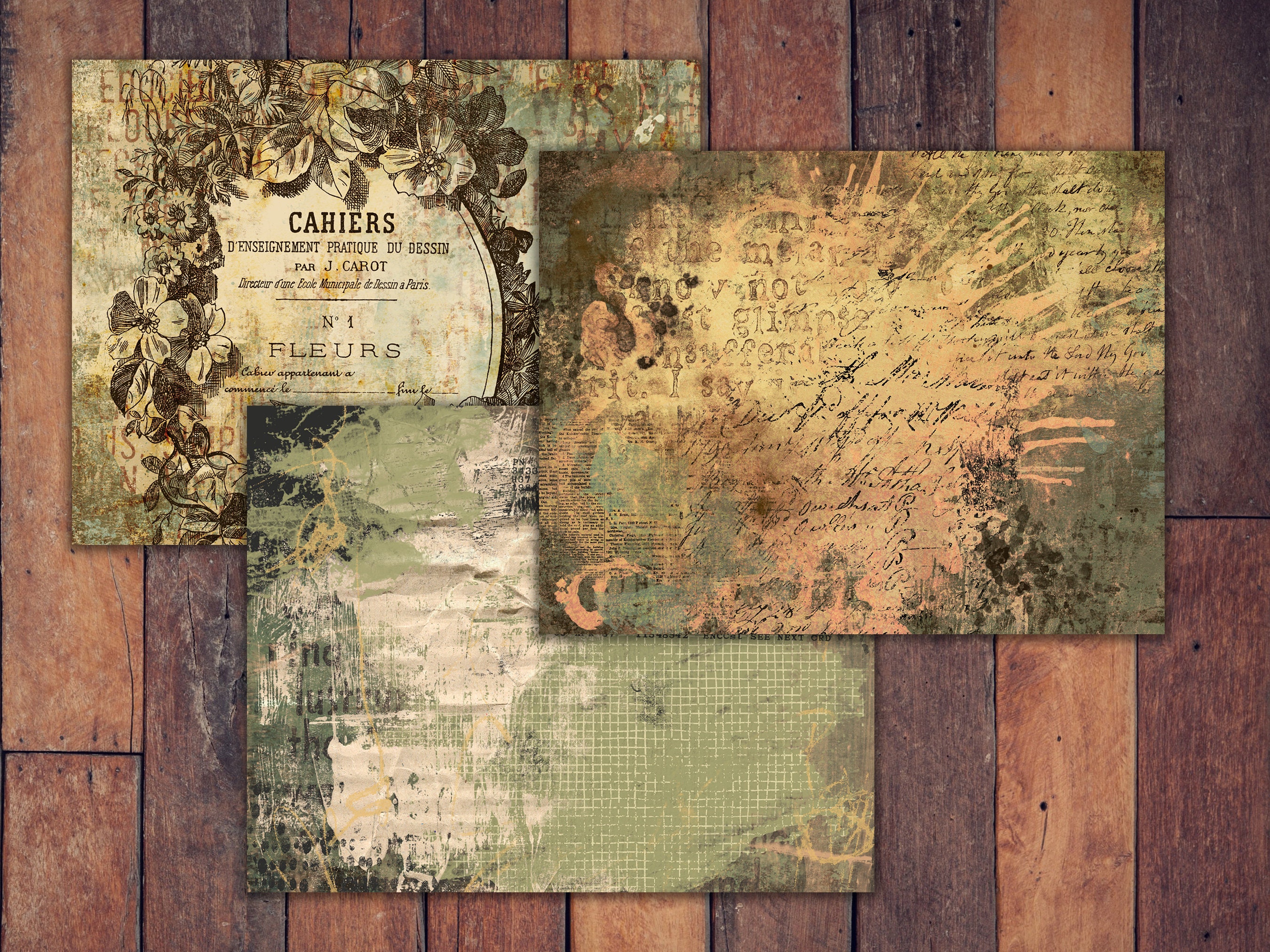 Reimagine Digital Paper Pack Scrapbook Paper Collage Paper Printable ...