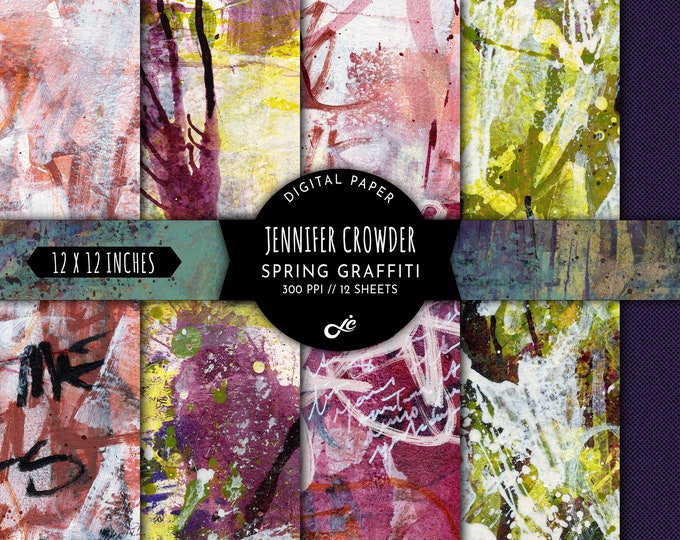 Letters and Numbers Part Deux Grunge Digital Paper Pack - Etsy