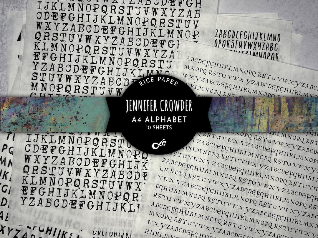 Alphabet Rice Paper -- Custom Tissue Paper -- Collage Tissue Paper ...