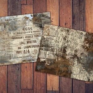 Sideways Digital Paper Pack -- Printable Papers -- Collage Paper ...