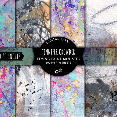 Monsters Printable Digital Paper Pack - Etsy