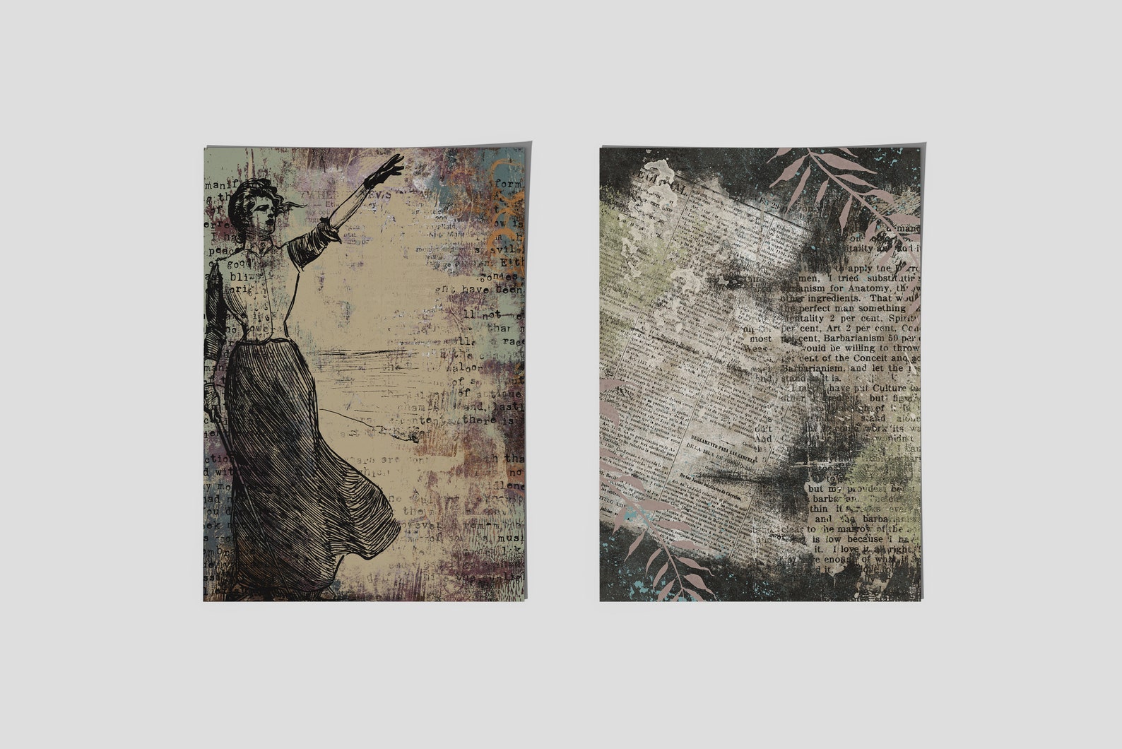 Patchwork Digital Paper Pack Printable Papers Collage | Etsy