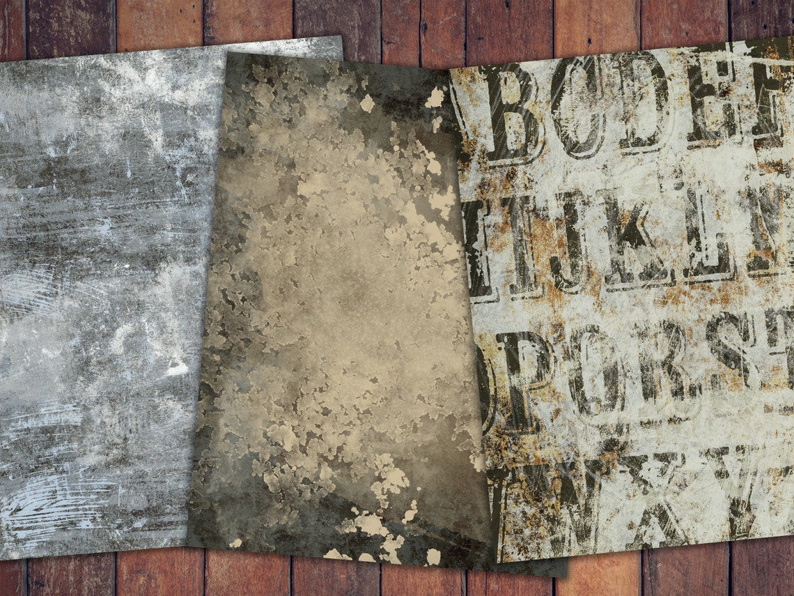 Letters and Numbers Part Deux Grunge Digital Paper Pack - Etsy
