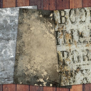 Letters and Numbers Part Deux Grunge Digital Paper Pack, Collage Paper ...