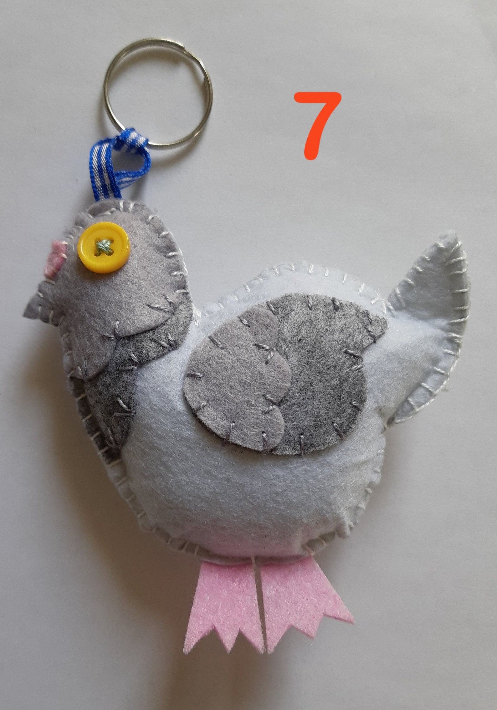 Pigeons Handmade Hand stitched key chain Pigeon bird felt | Etsy