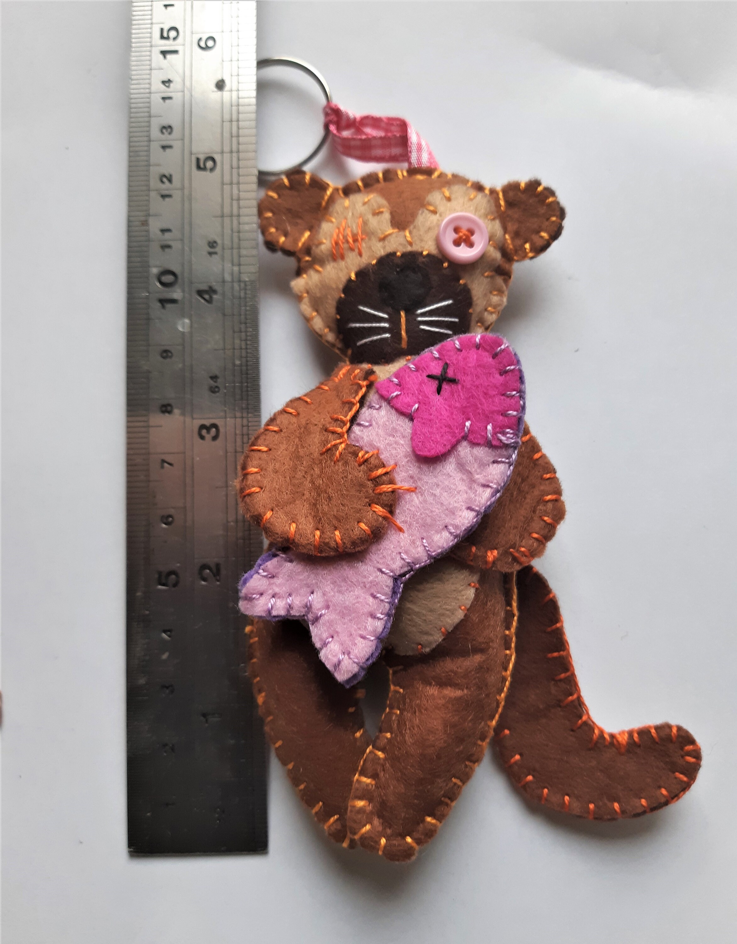 Otter Fish Heart Keychain Keyring Handmade Water animal Mammal | Etsy