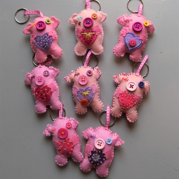 Pig Key Chains - Etsy