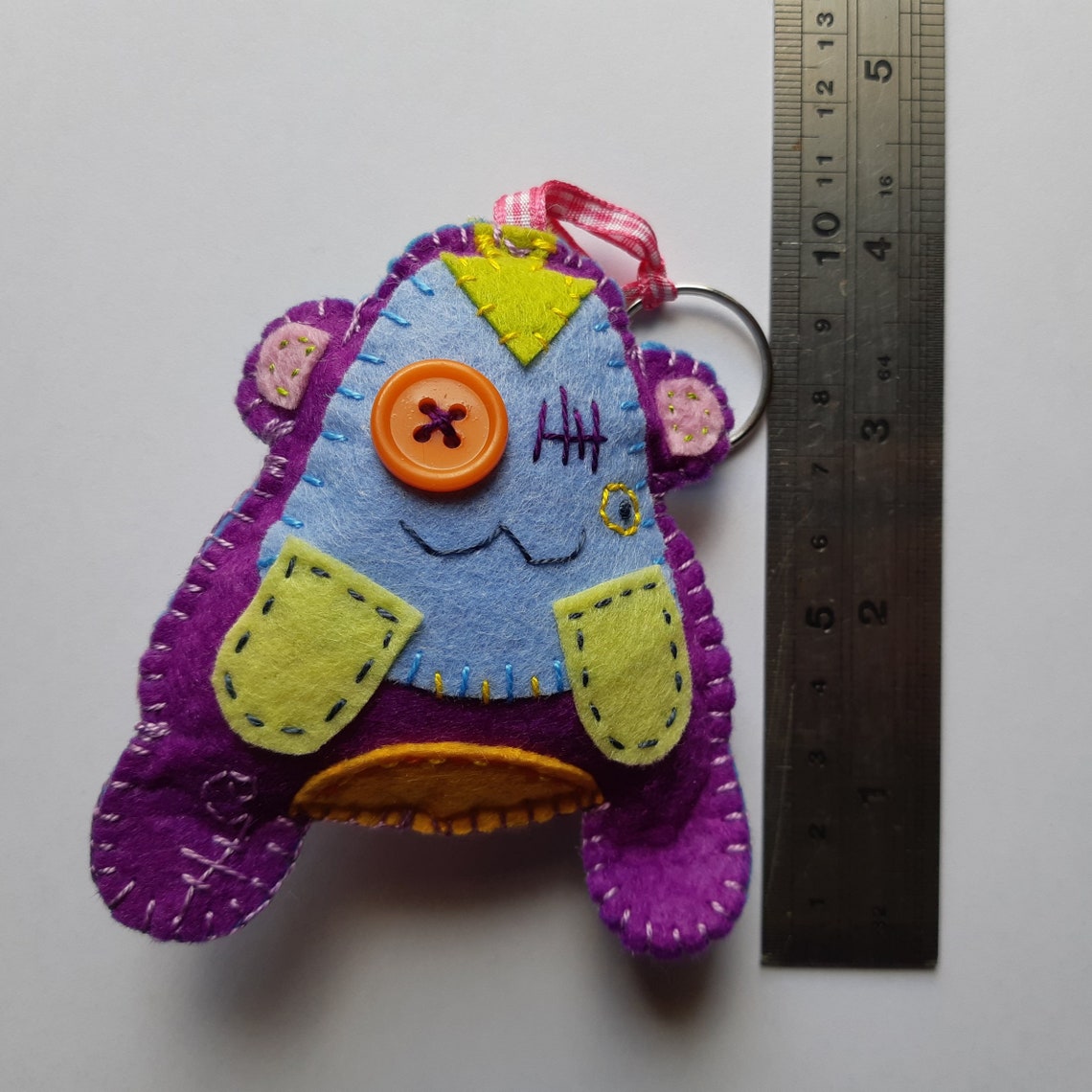 Monsters Handmade Hand Stitched Key Chain Monster Small Pouch | Etsy