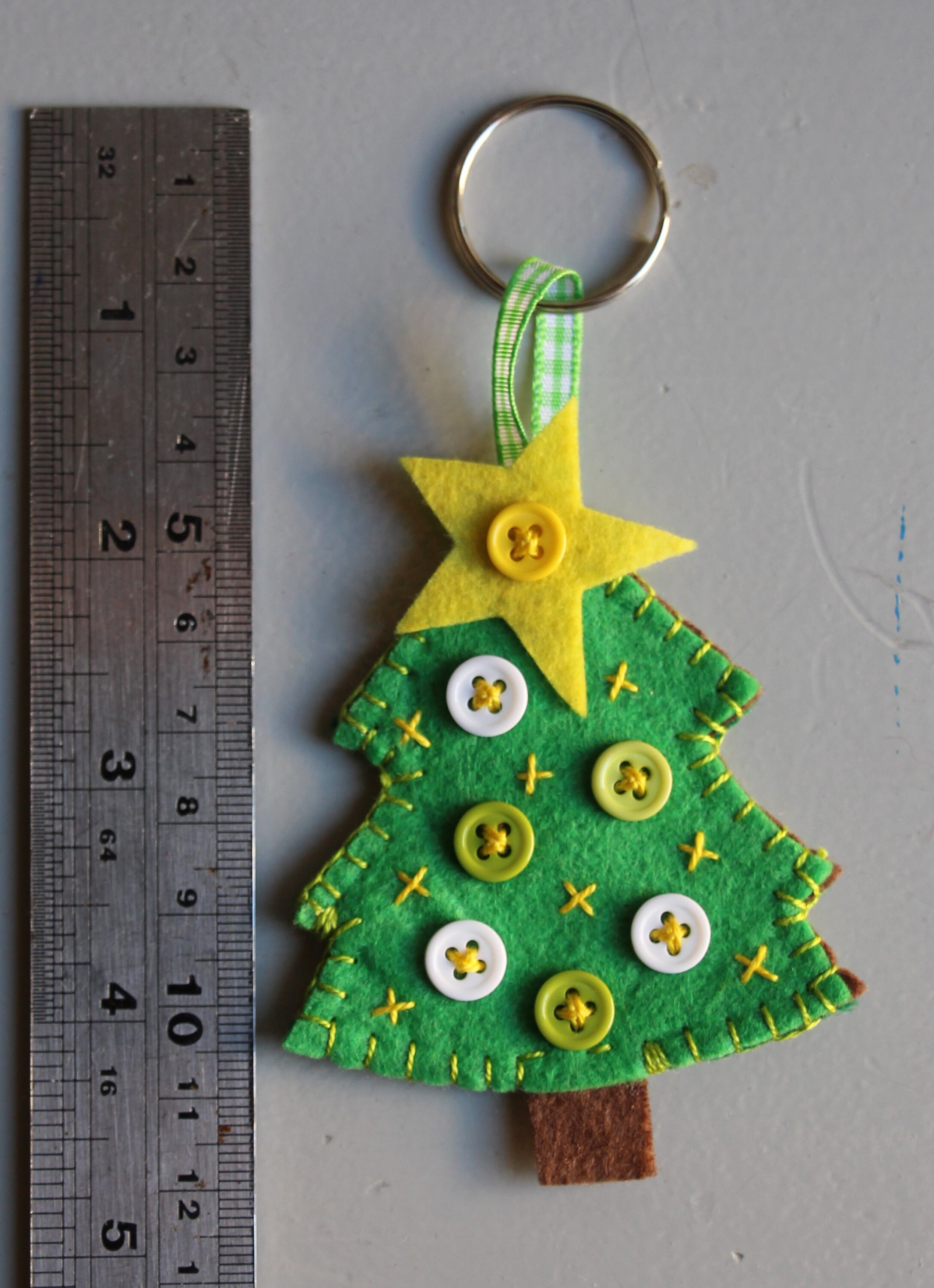 Christmas Tree Key Chain Key Ring Handmade Decoration Festive - Etsy