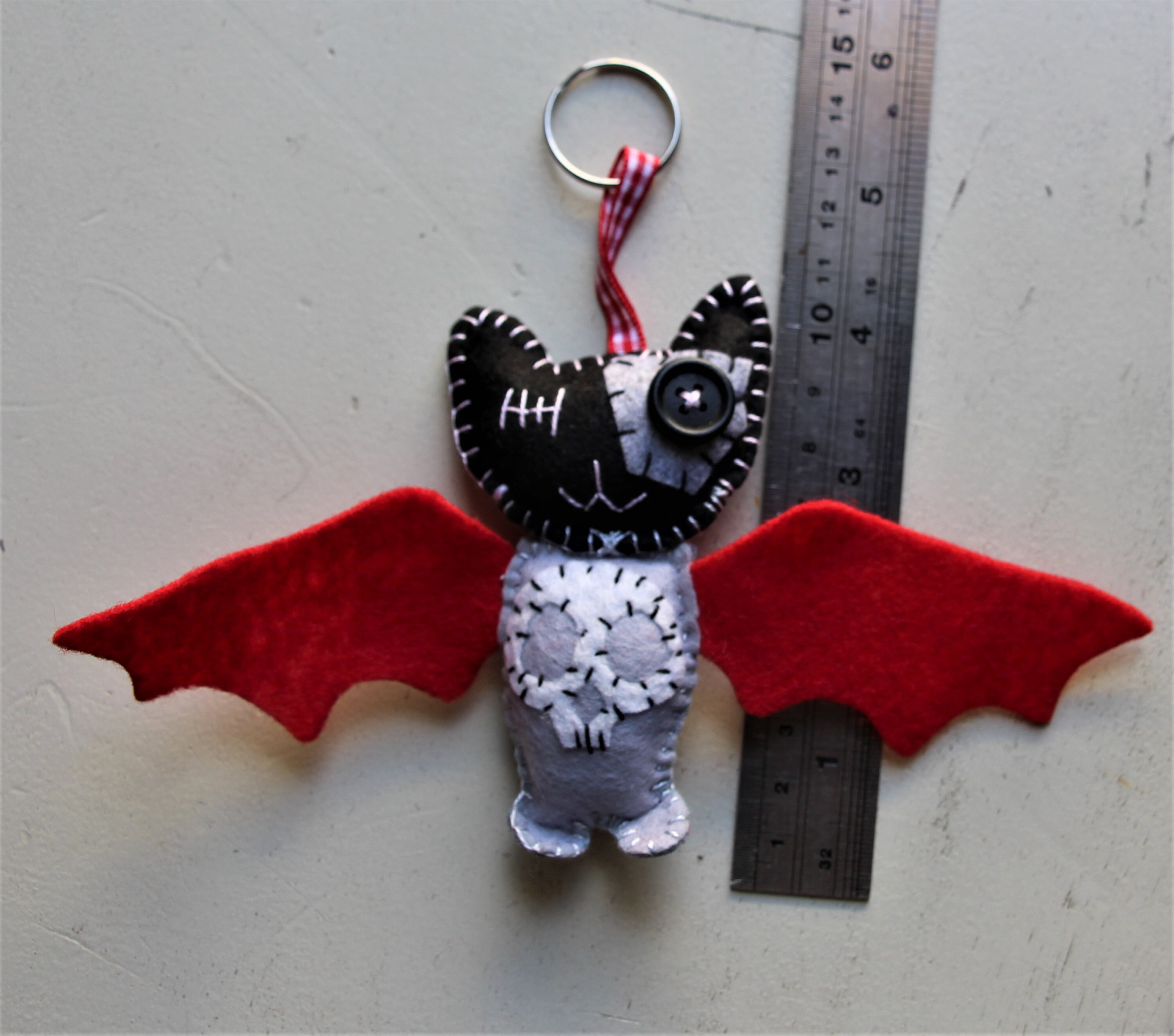 Bat Keychain Key Ring Handmade Gift Idea Felt Key Chain Animal - Etsy