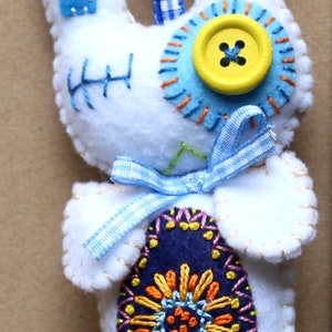 Easter Bunny Keychain Key Ring Decoration Handmade Rabbit Gift Idea ...