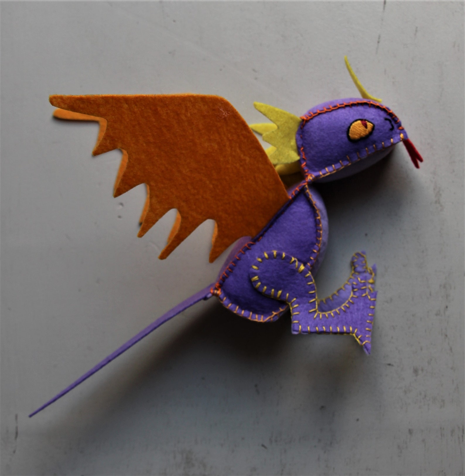 Dragon Soft Toy Stuffed Dragon 10 Inch Hand Made Colourful - Etsy