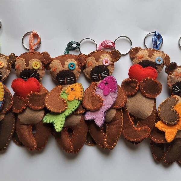 Felt Key Chain - Etsy