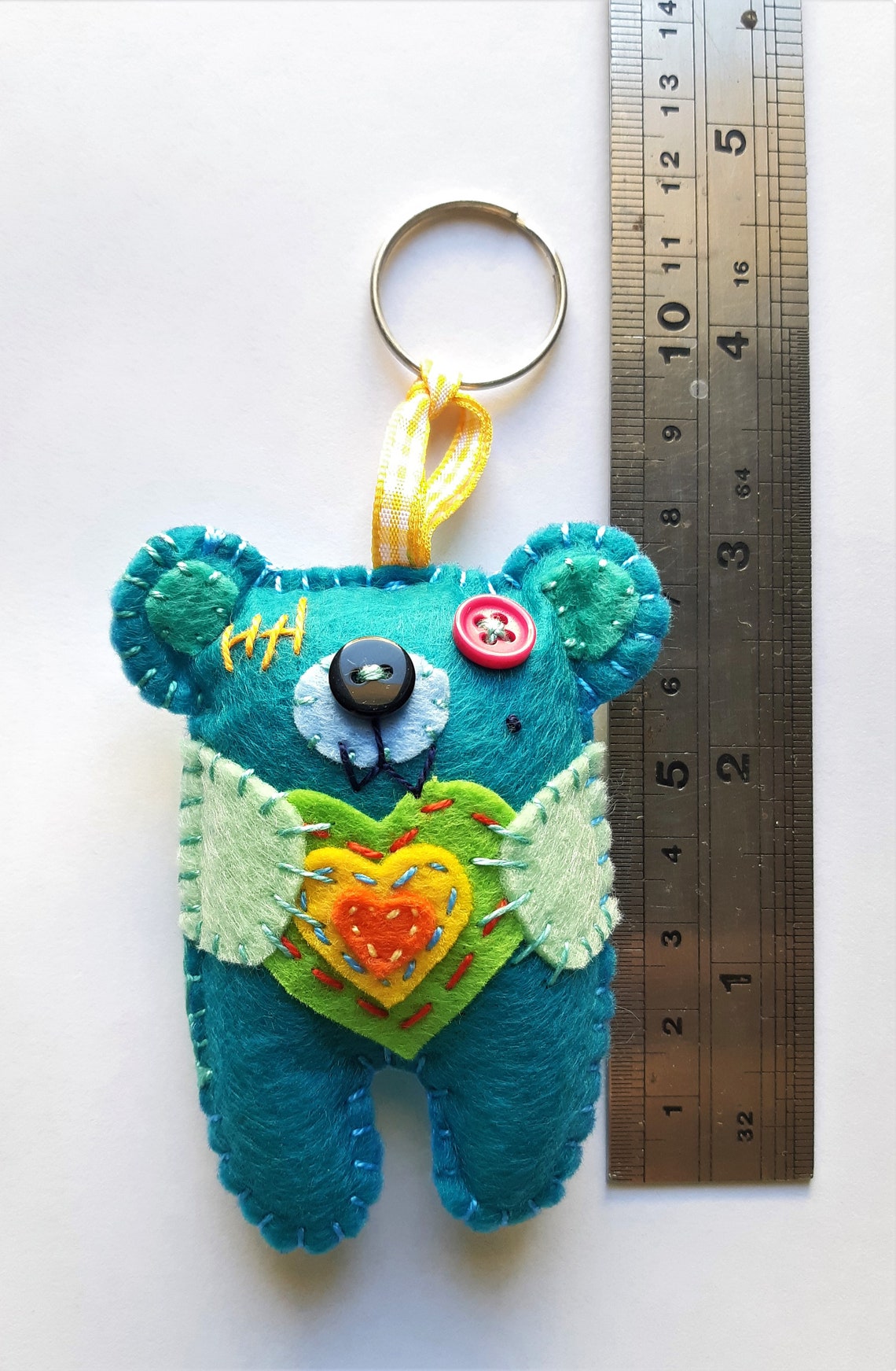 Colourful Bear Key Chain Key Ring Collectables Handmade Hand - Etsy UK