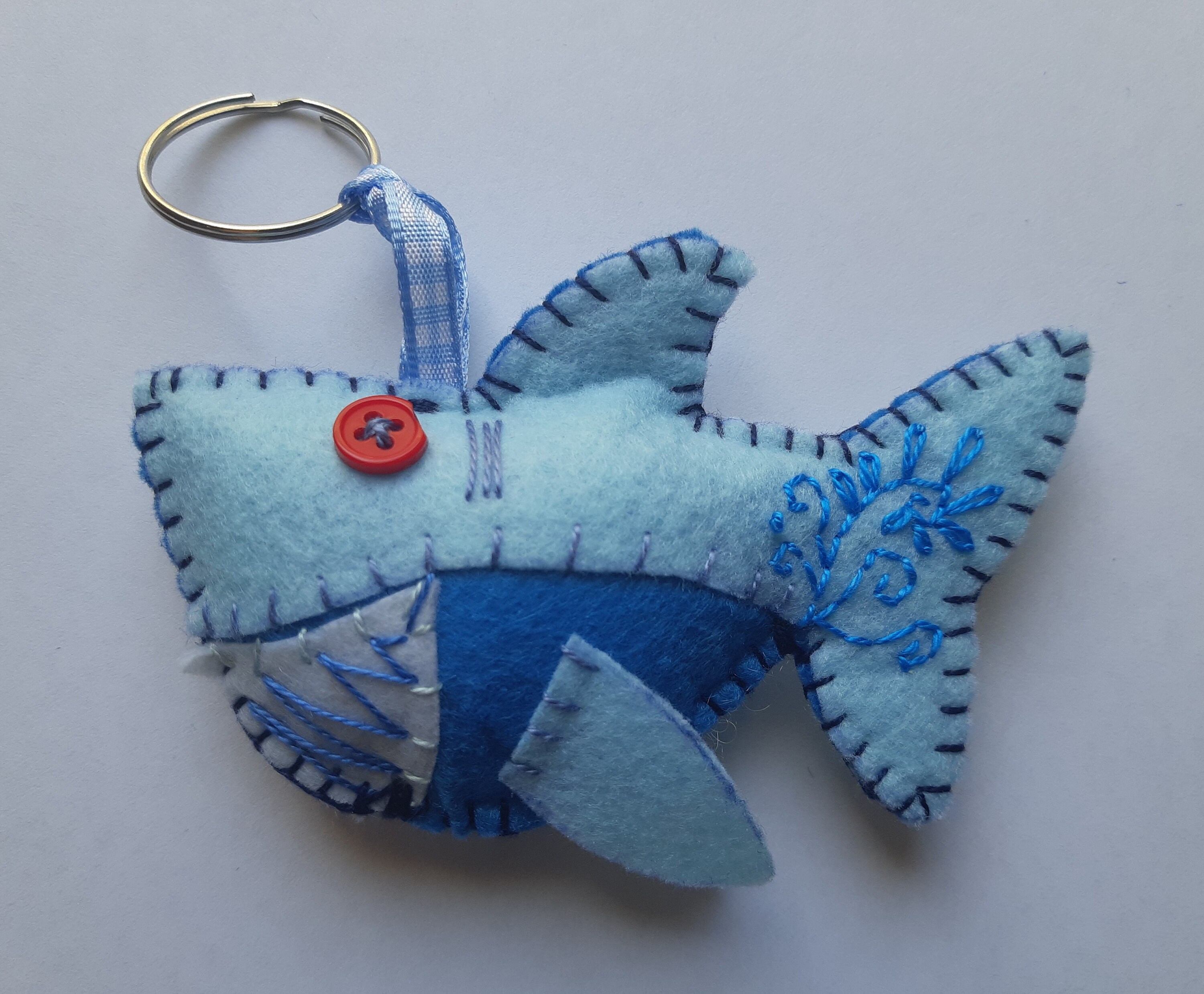 Sharks Handmade Hand Stitched Key Chain Sea Fish Creatures - Etsy UK